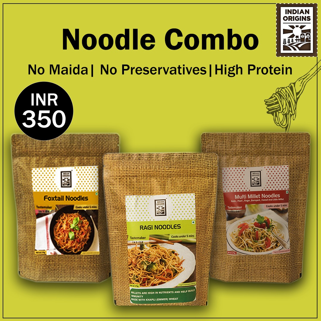 Millet noodles combo - 3 packs - Indian Origins